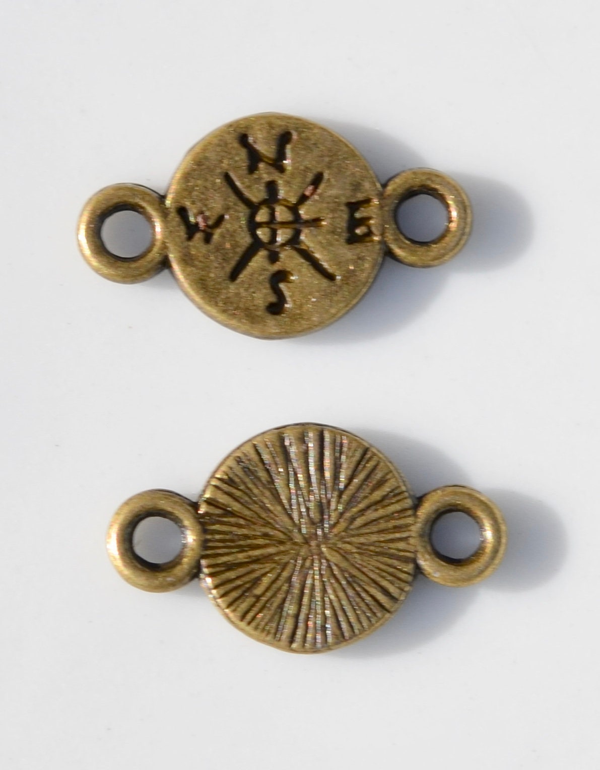 BULK 50 Compass Connector Bronze Tone Charms BC5612 - Etsy