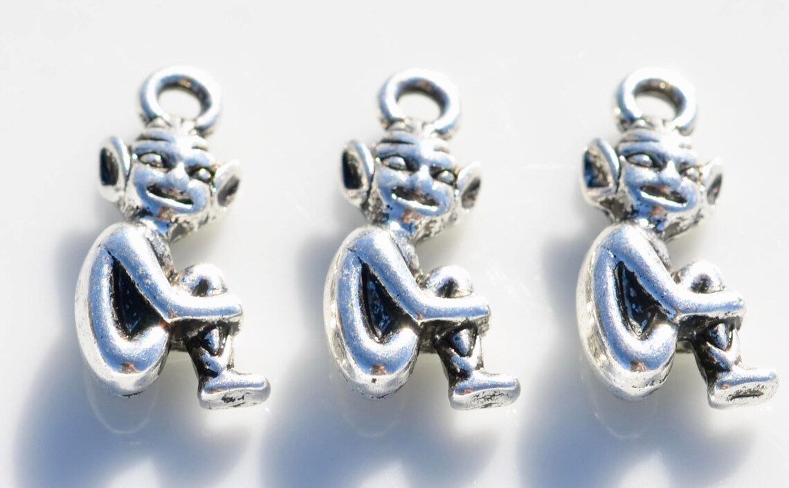 BULK 50 Elf or Pixie Silver Tone Charms SC5927 - Etsy
