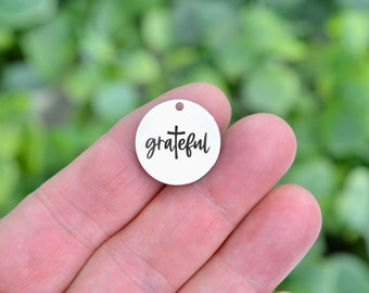 10pcs/lot Thankful Charm Thankful and Grateful Stainless Steel - Etsy