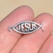 1 JESUS Fish Silver Tone Religious Charm SC6411 | Etsy