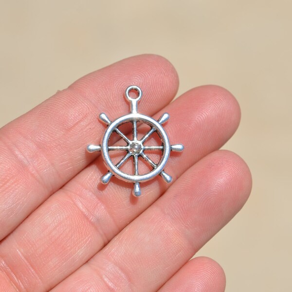 Ship Wheel Charm - Etsy
