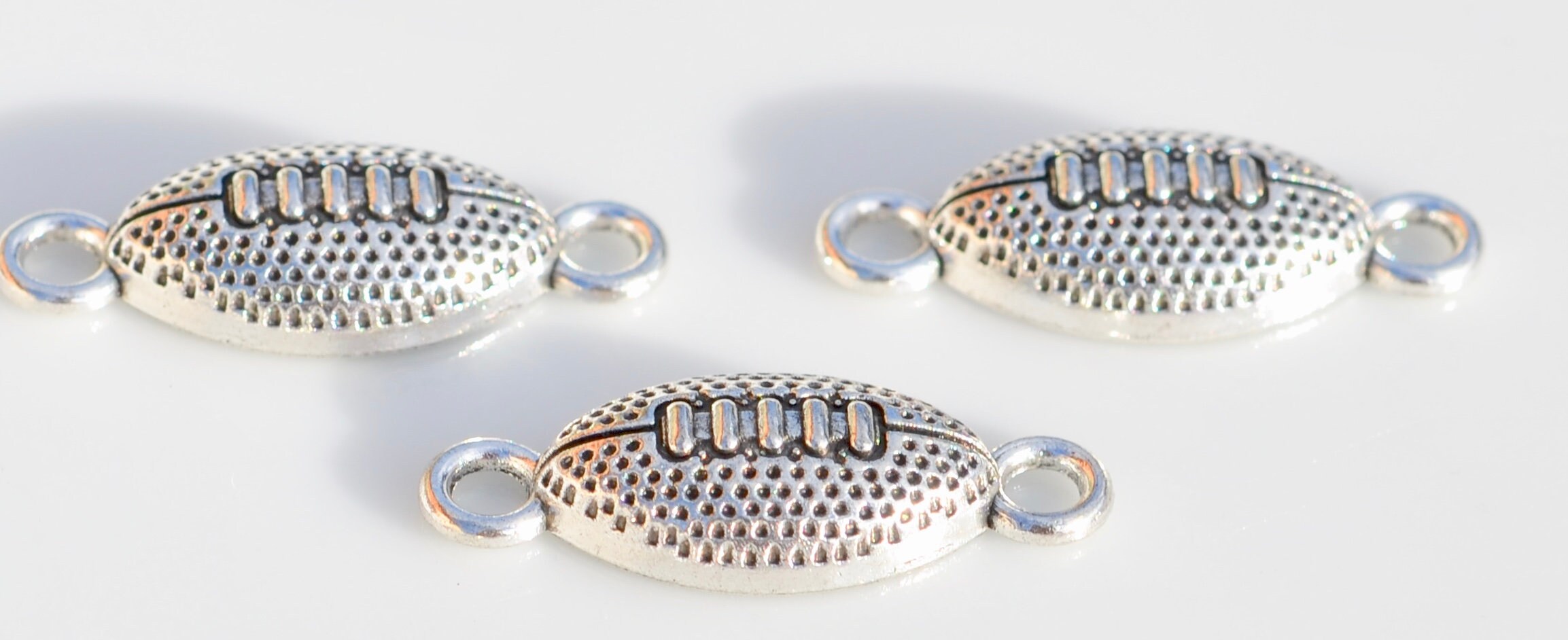 BULK 50 Football Connector Silver Tone Charms SC6640 - Etsy