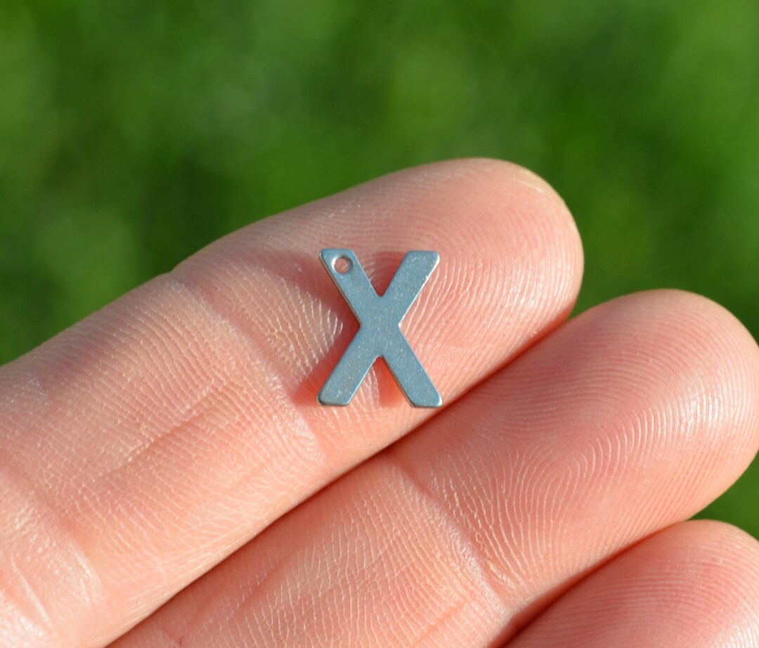 BULK 20 Stainless Steel Letter X Charms SC5073 - Etsy