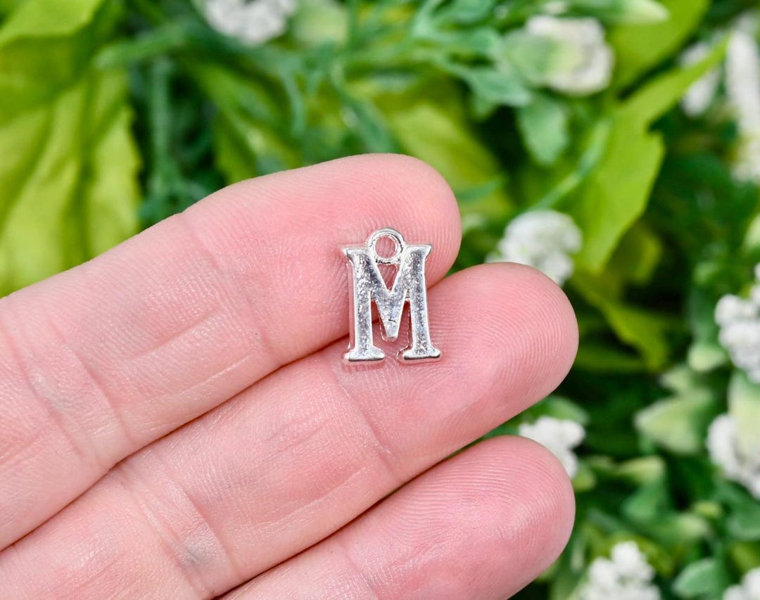 5 Letter M Silver Tone Charms SC1882 - Etsy