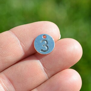 1 Number 3 Silver Tone Charm SC3731 - Etsy