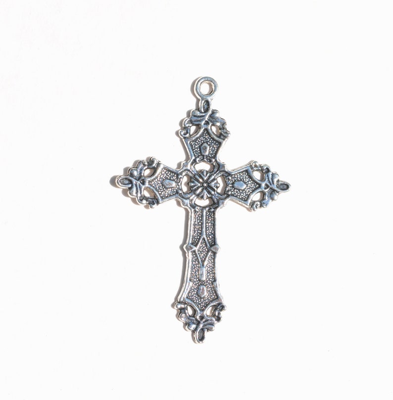 BULK 20 Large Cross Silver Tone Pendants SC6234 - Etsy