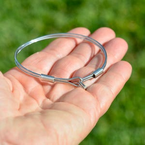 1 Double Wire Bangle Silver Tone Bracelet C797 - Etsy