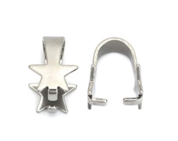 BULK 20 Stainless Steel Pinch Clip Bails F541 - Etsy