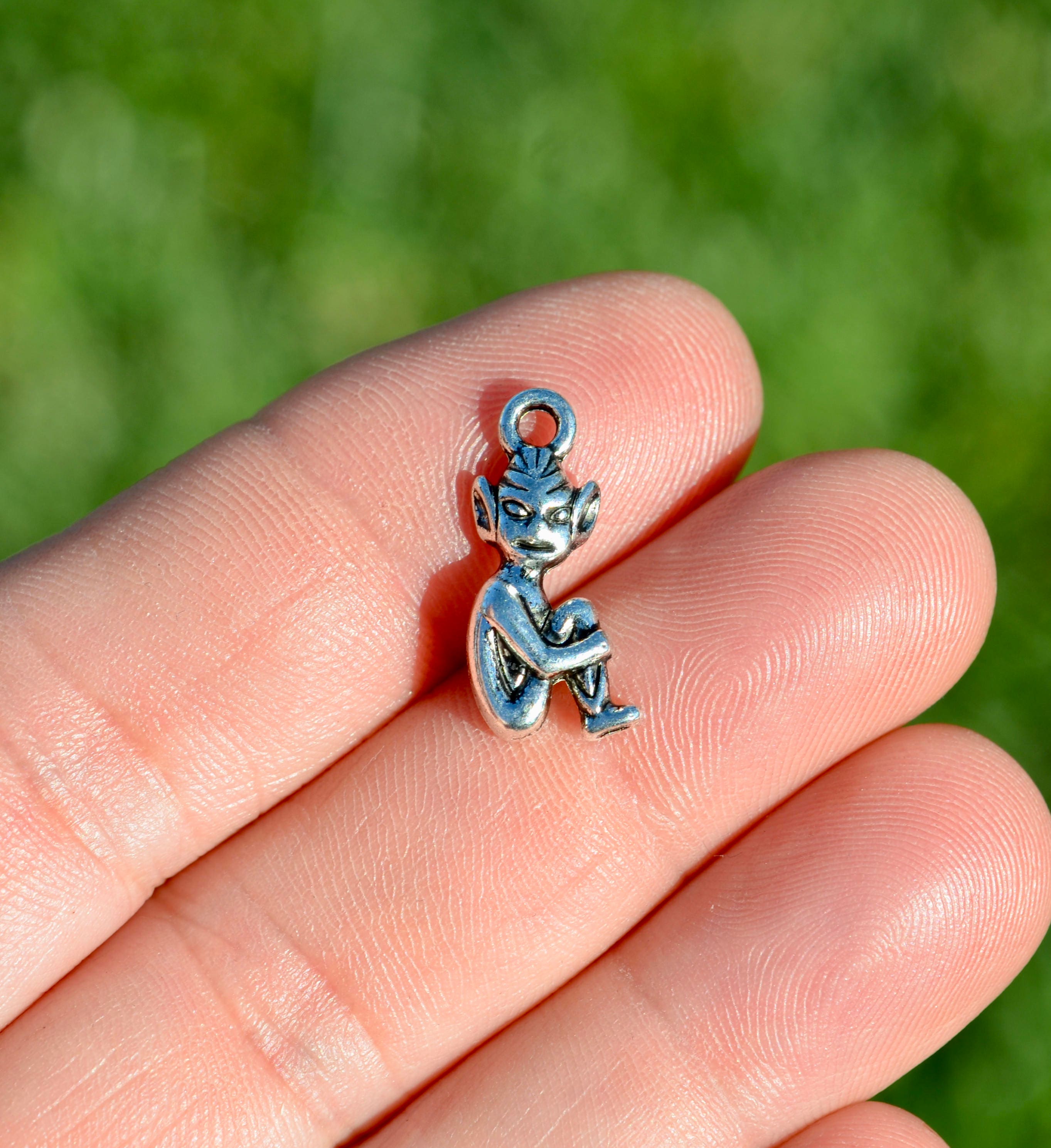 BULK 50 Elf or Pixie Silver Tone Charms SC5927 | Etsy