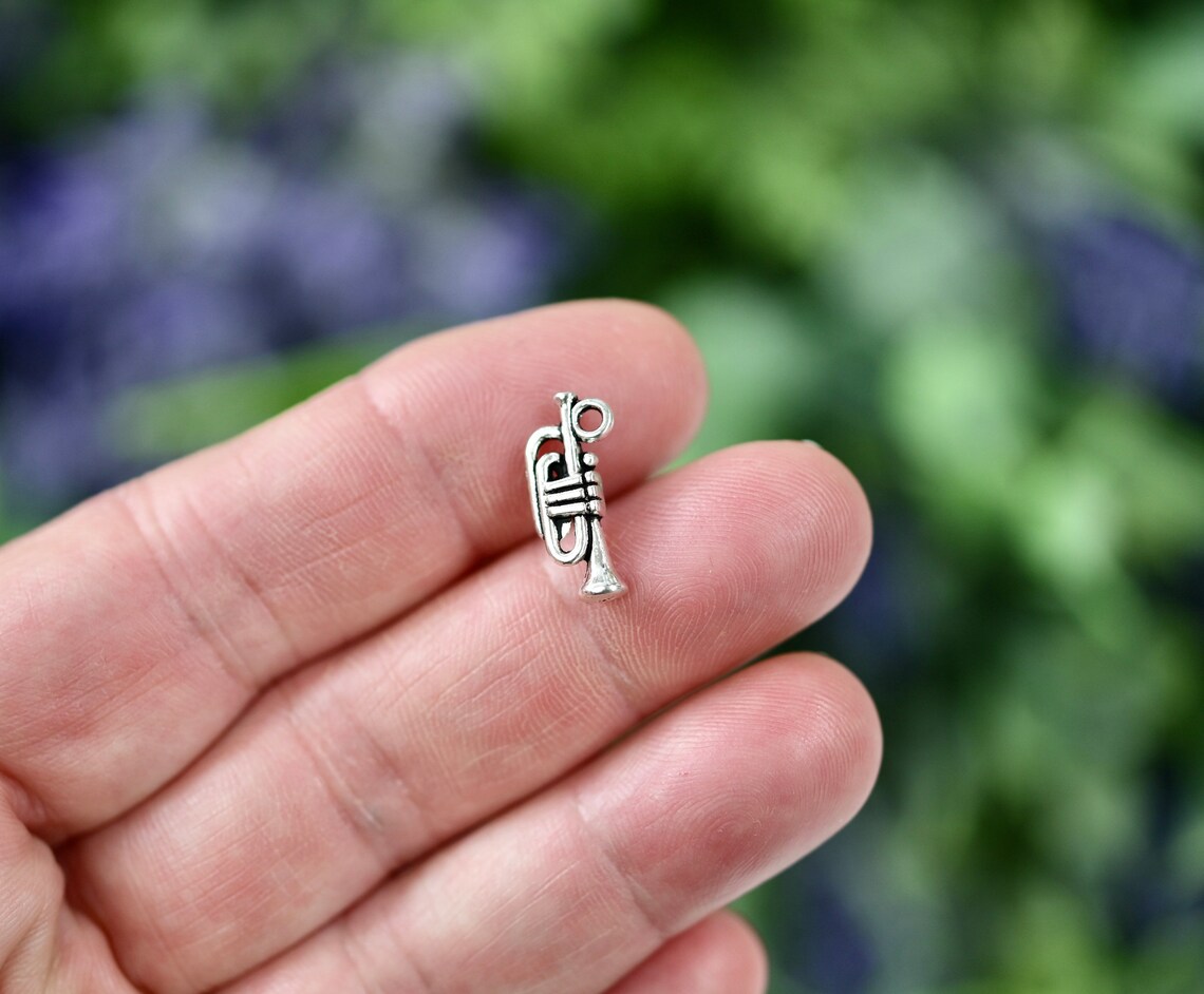 1 Trumpet Silver Tone Charm SC1923 - Etsy