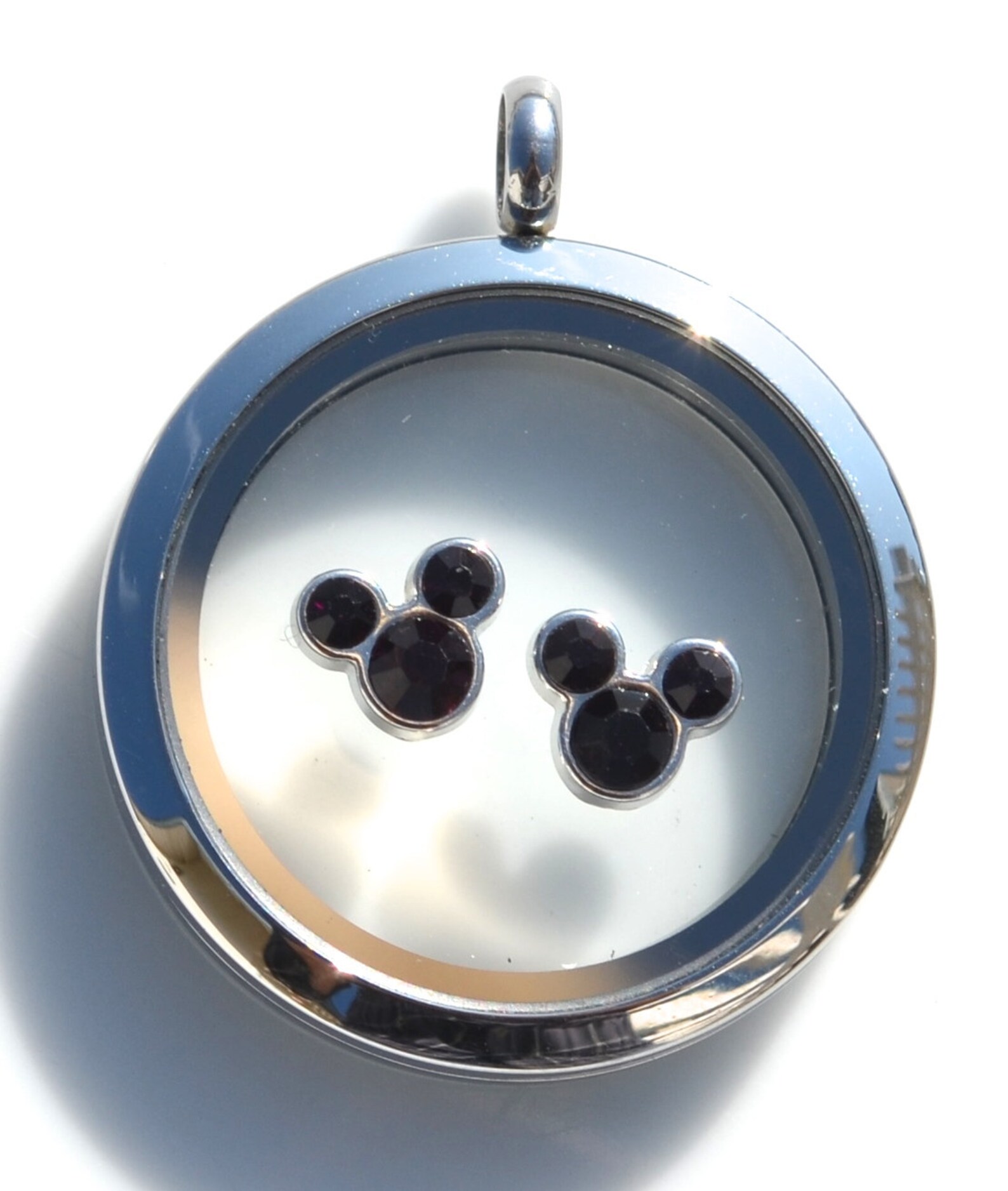 1 Memory Locket Sparkling Amethyst Mickey Charm FL457 | Etsy