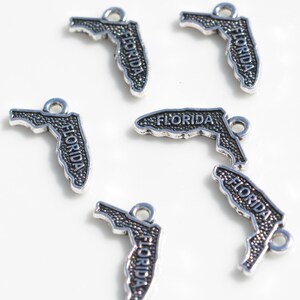 1 State of Florida Silver Tone Charm SC3954 - Etsy