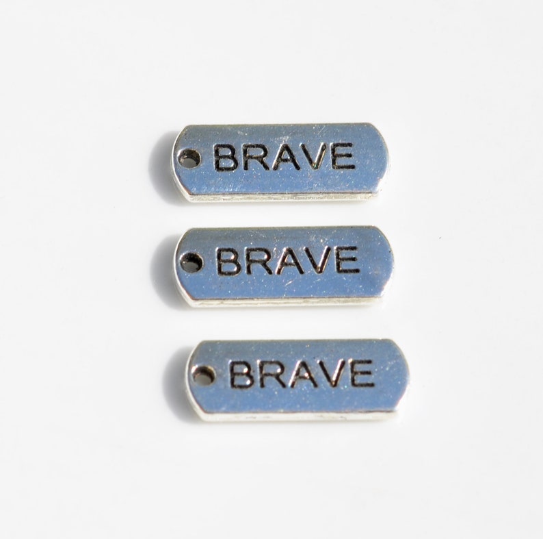 10 BRAVE Silver Tone Charms SC2686 - Etsy