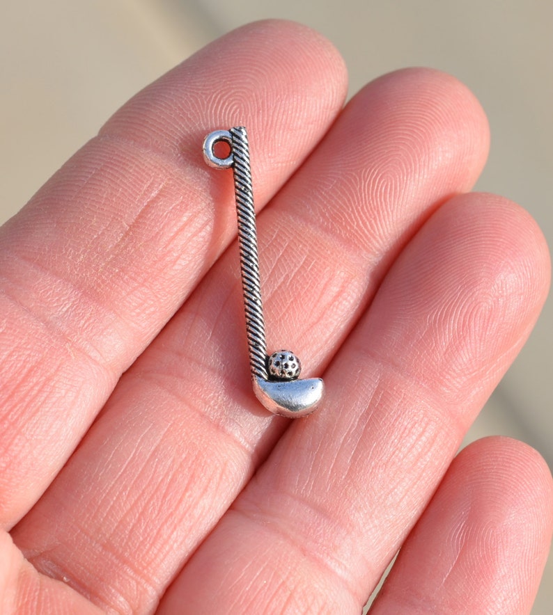 10 Golf Club and Ball Silver Tone Charms SC4253 | Etsy