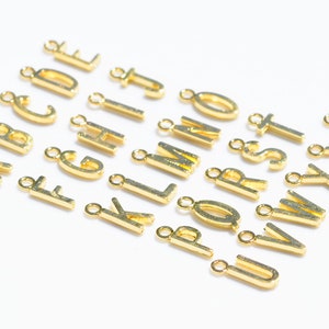26 Alphabet Gold Plated A - Z Charms GC6747 - Etsy