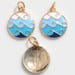 1 Blue and White Enamel Wave Charm GC5700 - Etsy