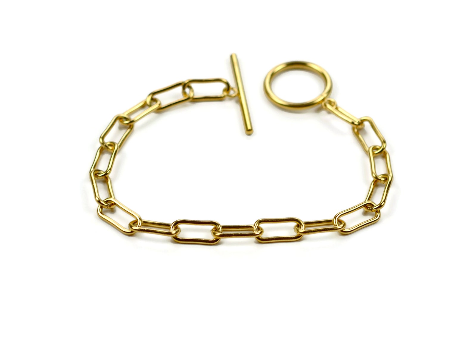 Stainless Steel 9 Oval Paper Clip Link Gold Plated | Etsy