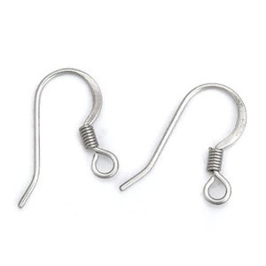 BULK 20 Stainless Steel Earring Wires With a Loop F595 - Etsy