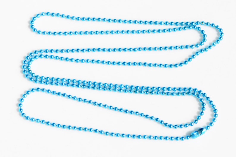 BULK 10 Blue Ball Chains 1.5mm Necklace Great for DIY Projects C1025 - Etsy