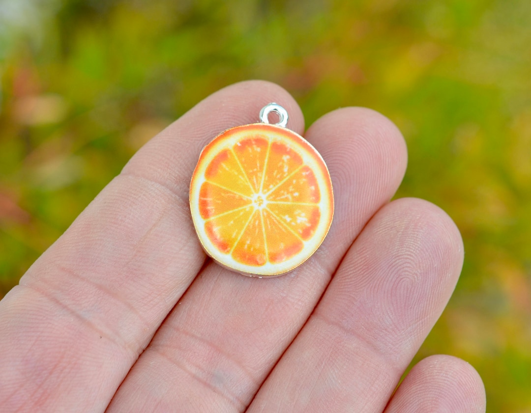 1 Orange Slice Charm SC4107 - Etsy