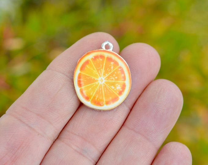 1 Orange Slice Charm SC4107 - Etsy