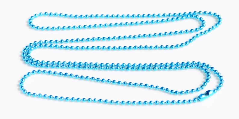 BULK 10 Blue Ball Chains 1.5mm Necklace Great for DIY Projects C1025 - Etsy