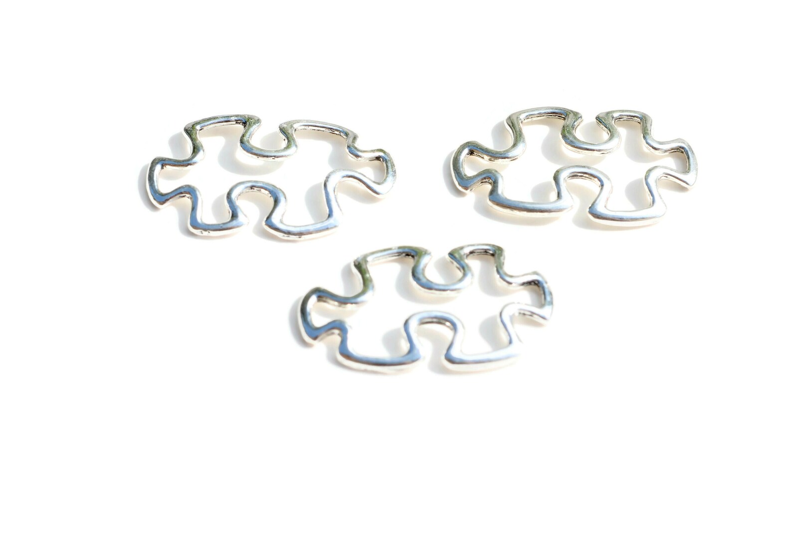 BULK 20 Puzzle Connector Piece Silver Tone Charm SC4260 - Etsy