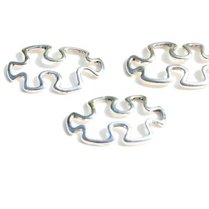 BULK 20 Puzzle Connector Piece Silver Tone Charm SC4260 - Etsy