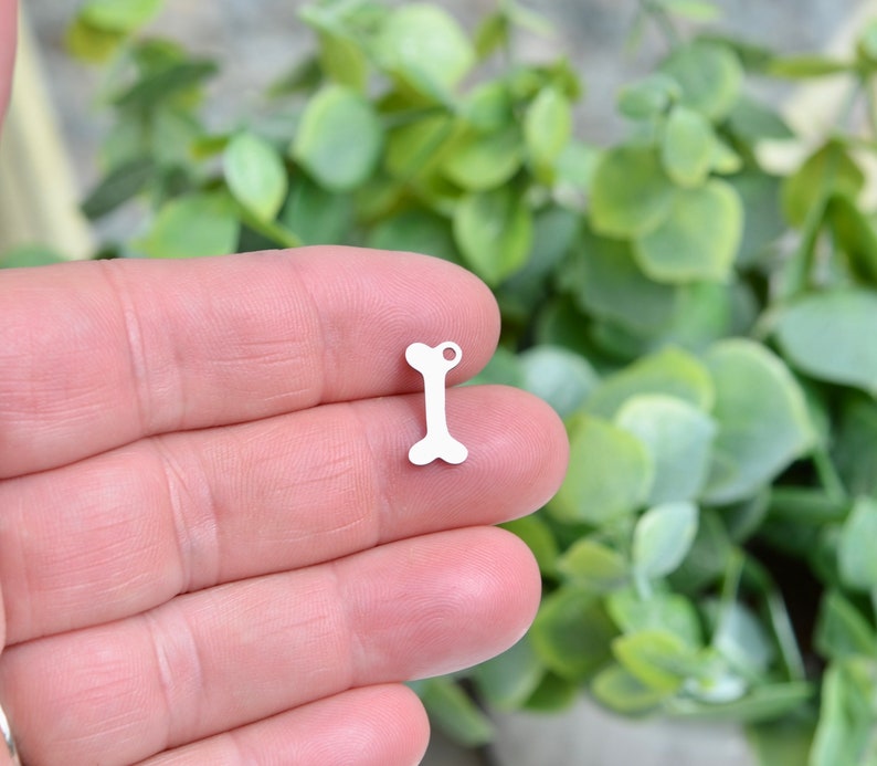 Stainless Steel Tiny 15mm Dog Bone Shaped Dog Name Laser - Etsy