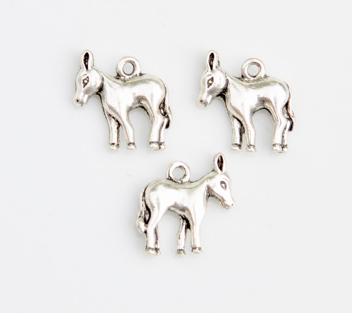 BULK 20 Donkey 3D Silver Tone Charms SC6800 - Etsy