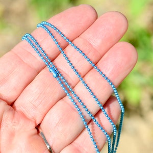 BULK 10 Blue Ball Chains 1.5mm Necklace Great for DIY Projects C1025 - Etsy