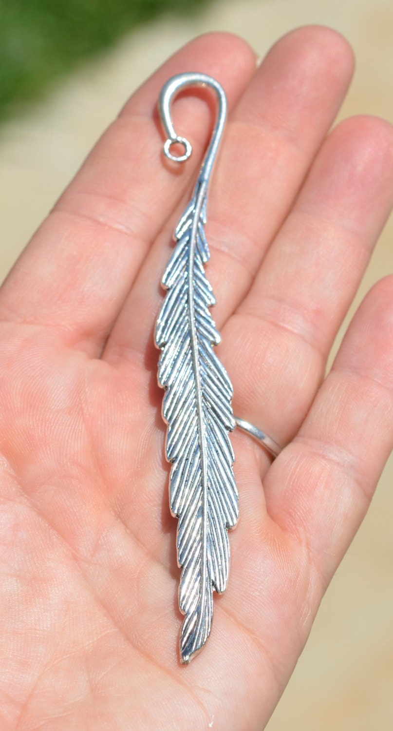 BULK 20 Feather Bookmark Silver Tone Holders F392 | Etsy