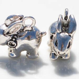 BULK 20 Bunny Rabbit 3D Silver Tone Charms SC2912 - Etsy