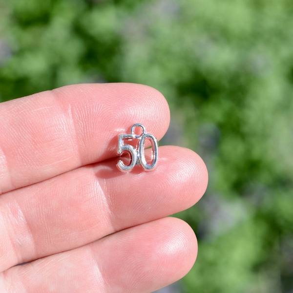 Number 50 Charm - Etsy