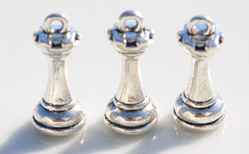 1 Rook Chess Piece Silver Tone Charm SC3358 - Etsy