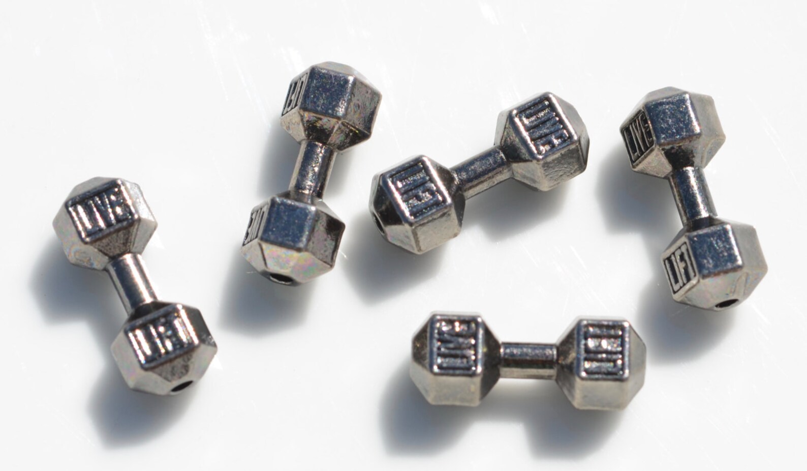 10 Gunmetal Barbell Beads BD617 - Etsy