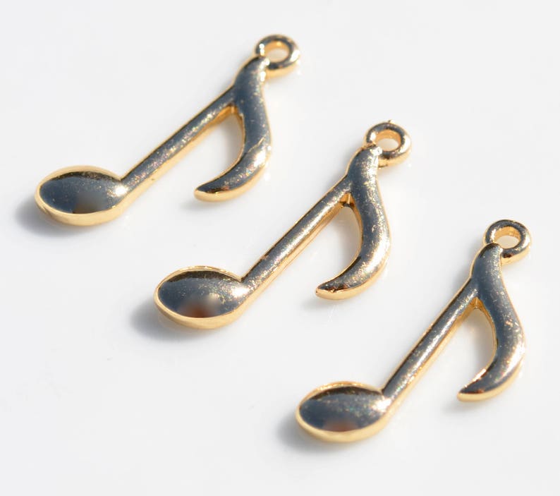 BULK 20 Music Note Gold Tone Charms GC5316 - Etsy