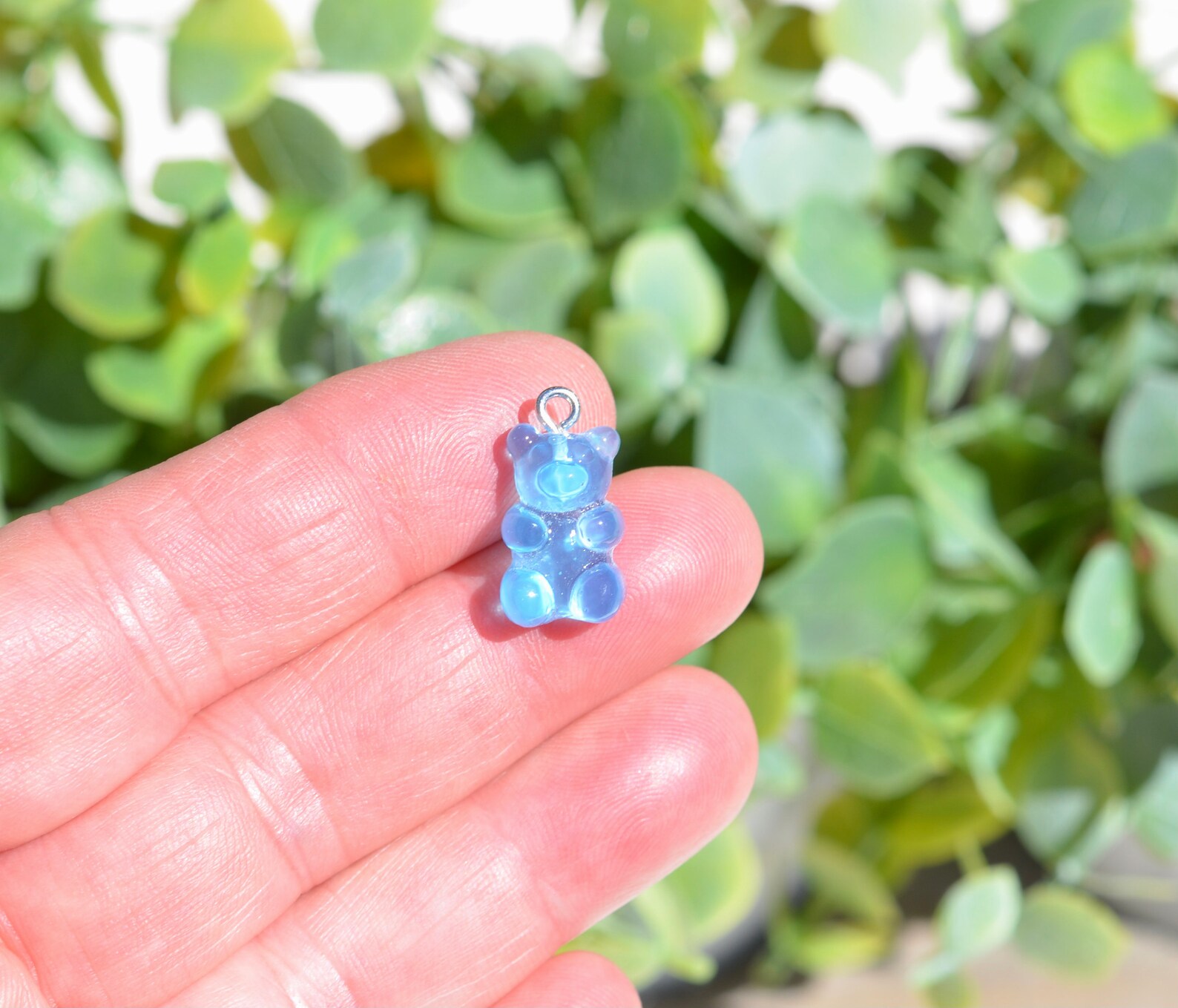 BULK 20 Gummy Bear Acrylic 3D Blue Charms With Silver Bail - Etsy