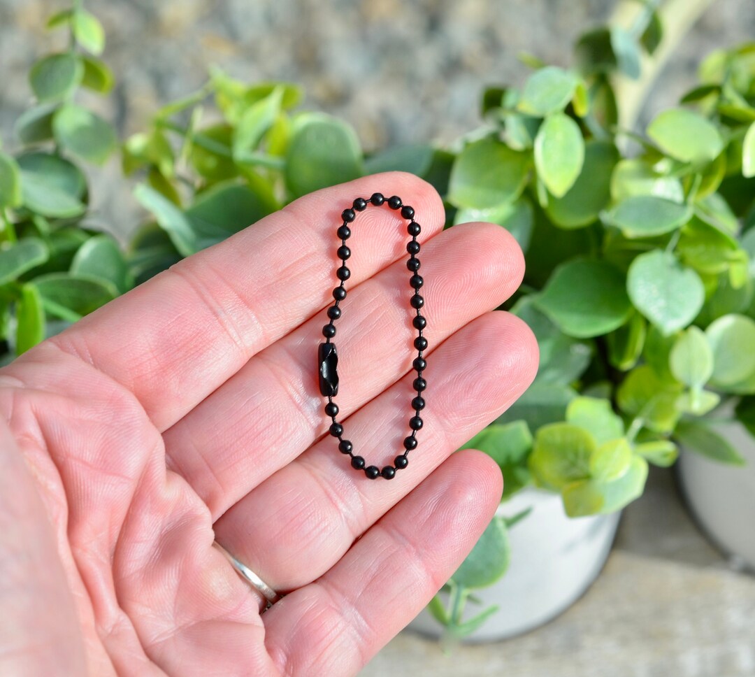 10 Black Ball Chain Key Chains F239 - Etsy