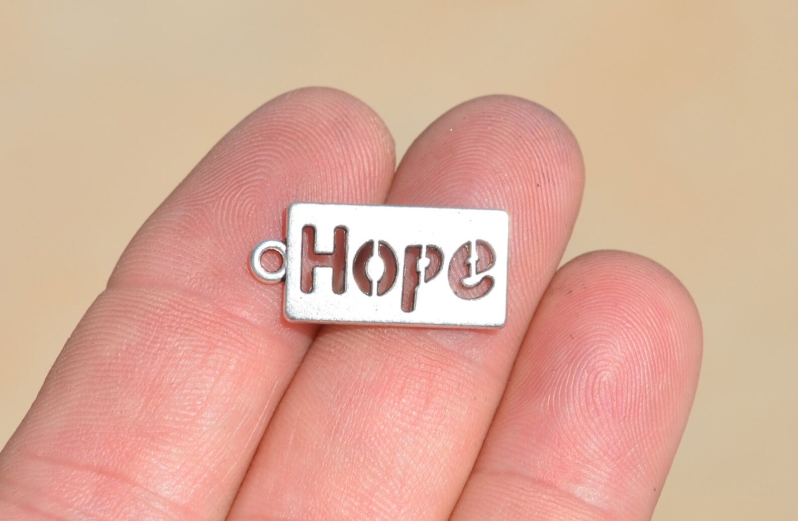 10 HOPE Silver Tone Charms SC1509 - Etsy