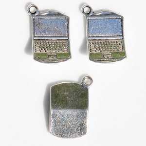 1 Computer Laptop Silver Tone Charm SC4124 - Etsy
