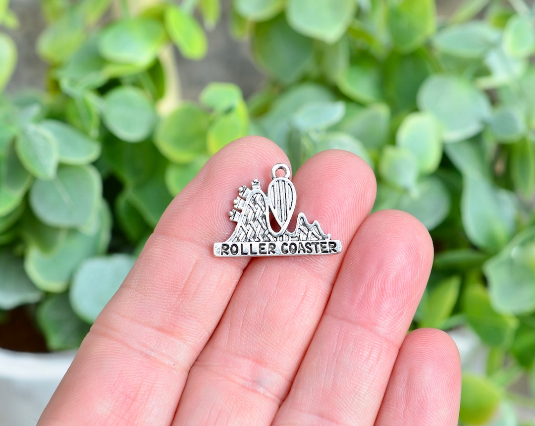1 Roller Coaster Silver Tone Charm SC1664 - Etsy