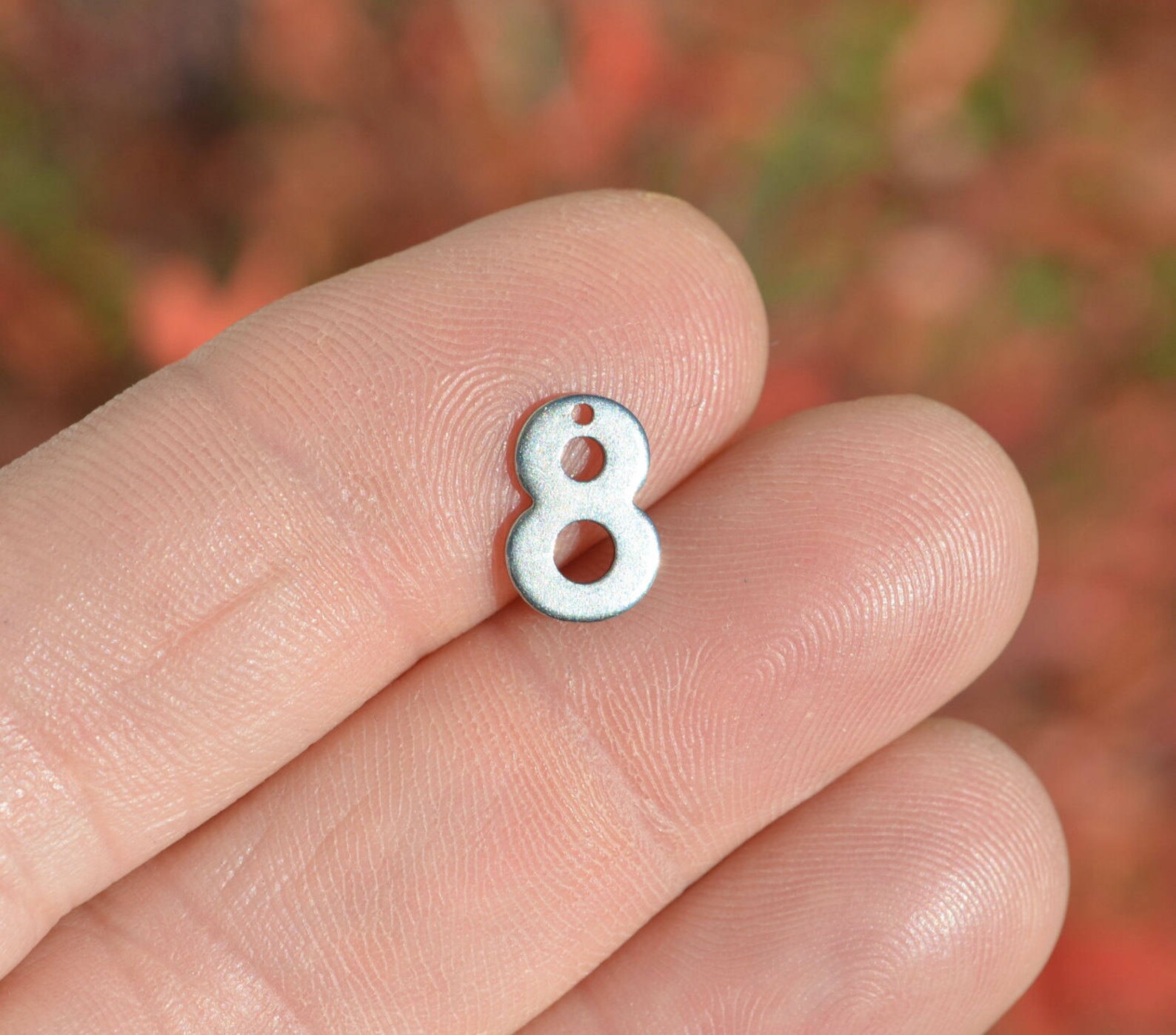 1 Stainless Steel Number 8 Charm SC5084 - Etsy