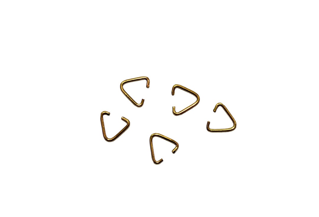 50 Gold Tone 9 Mm Triangle Jump Ring Pinch Bail F123 - Etsy