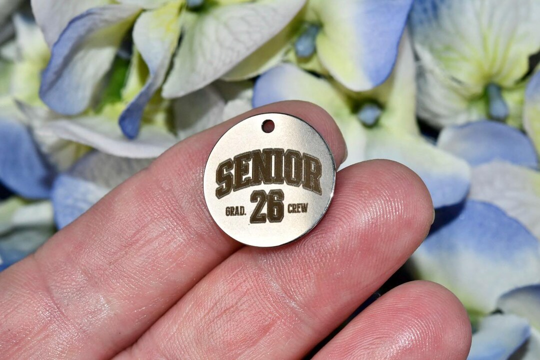 Senior 2026 Graduation Charm, Stainless Steel Engraved Class of 2026 ...