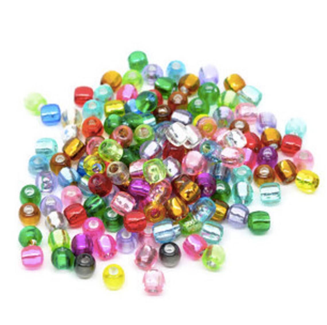 BULK 100 Multi Colored Acrylic Cylinder Beads, 7mm, BD1074 - Etsy