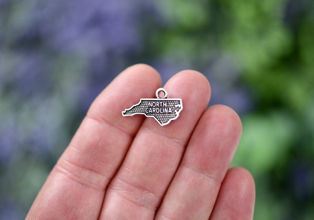 5 State of North Carolina Silver Tone Charms SC3253 - Etsy