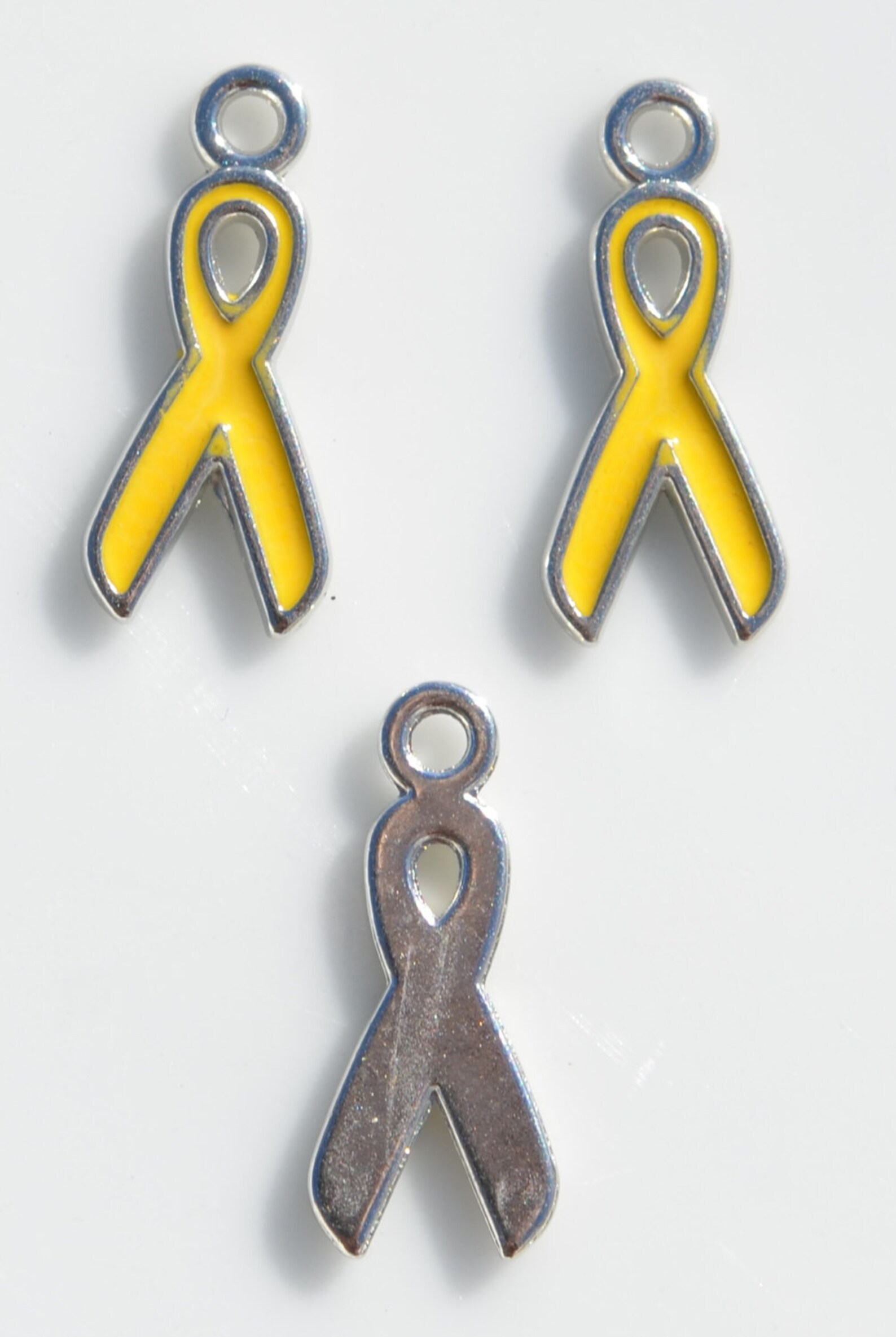 1 Yellow Enamel Cancer Awareness Ribbon Charm SC3044 - Etsy
