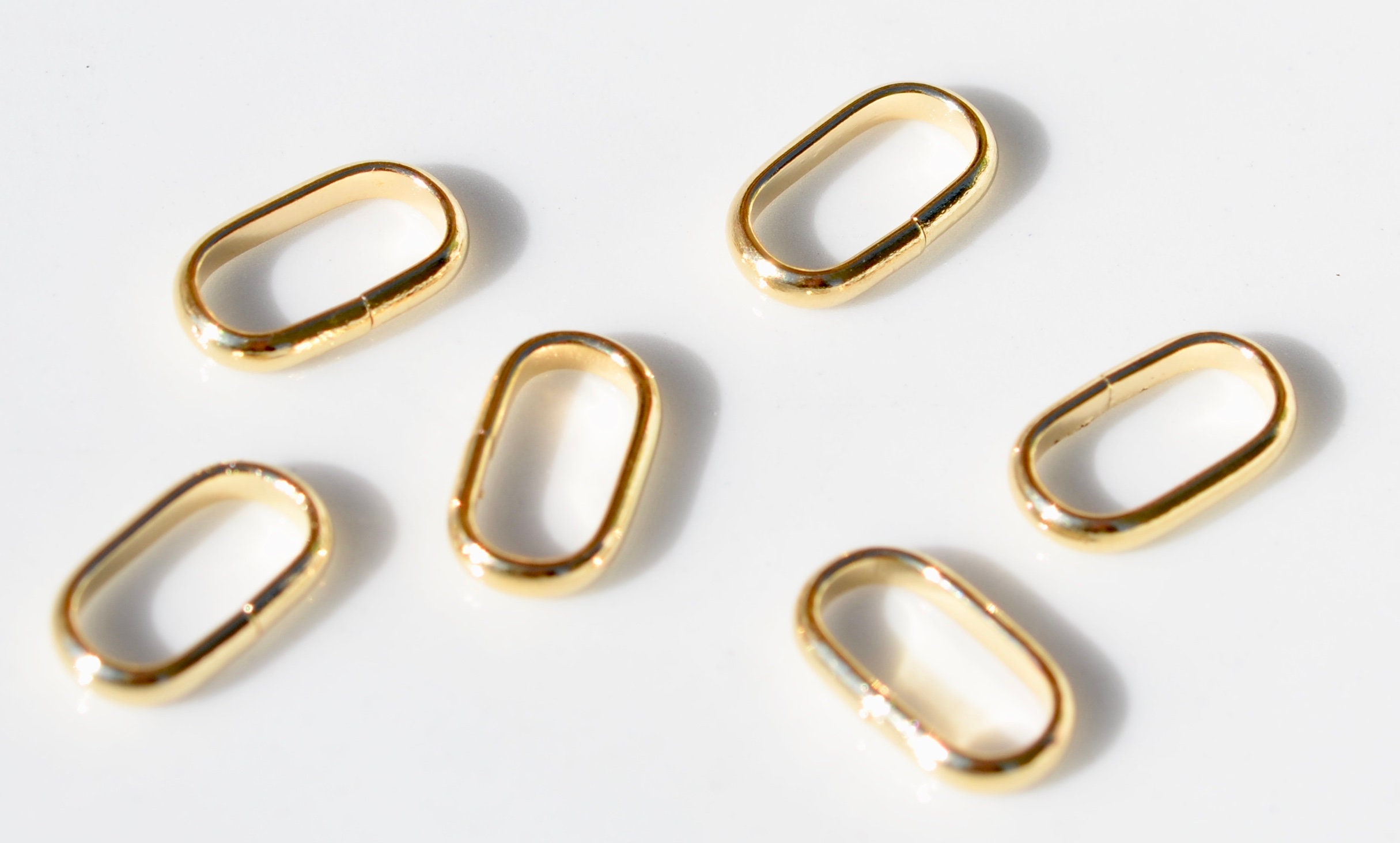 BULK 20 Stainless Steel Gold Tone 12mm Oval Jump Rings F636 | Etsy