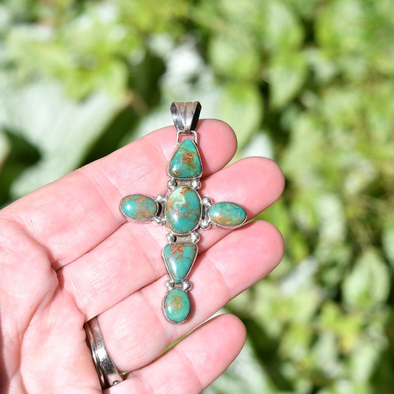 Turquoise Cross - Etsy